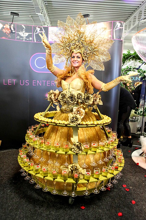 Strolling Tables for hire, Champagne Living Tables, Human Living Tables ...