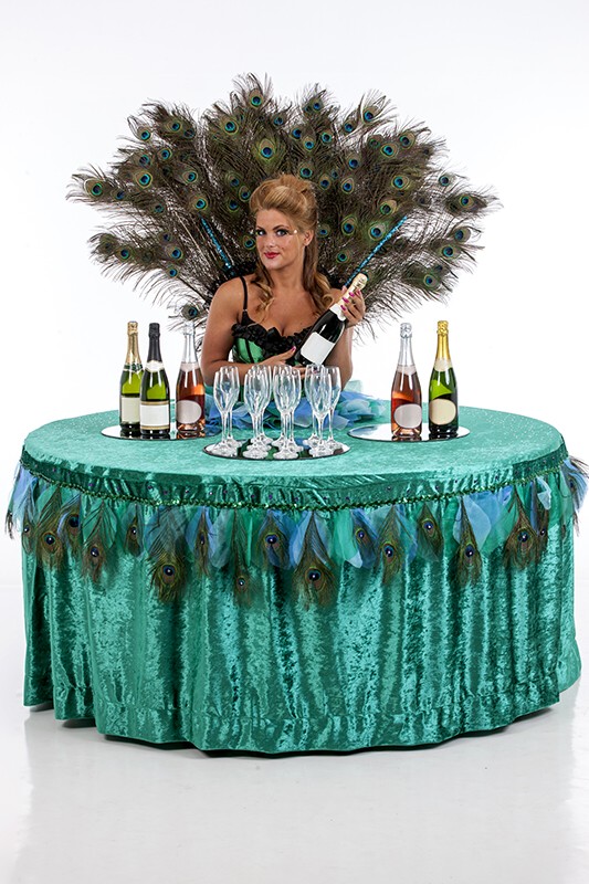 Strolling Tables for hire, Champagne Living Tables, Human Living Tables ...